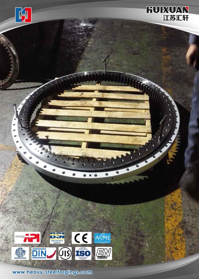 Industrial Accurate Steel Forging Slewing Bearing 5000mm CNC Ring Rolls