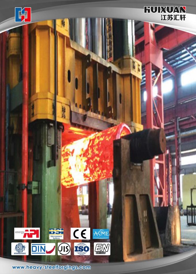 Rough Machining Forged Cylinder Double Flange Barrel 5000mm 6000T